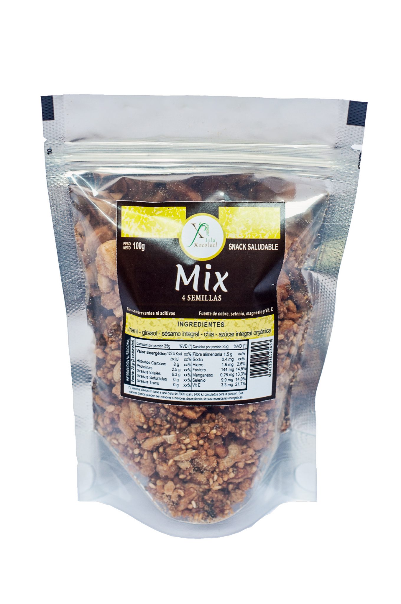 Mix 4 semillas 100 gr con azucar organica sin conservantes ni aditivos ...